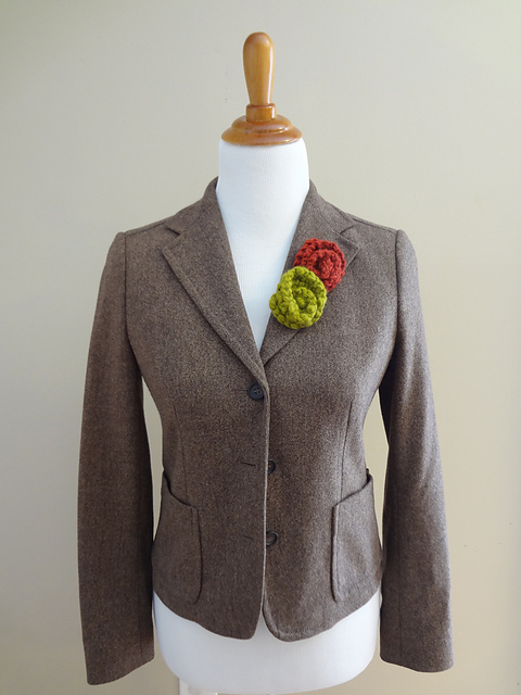 Fiber Flux: Free Knitting Pattern...Holiday Rosette Brooch!