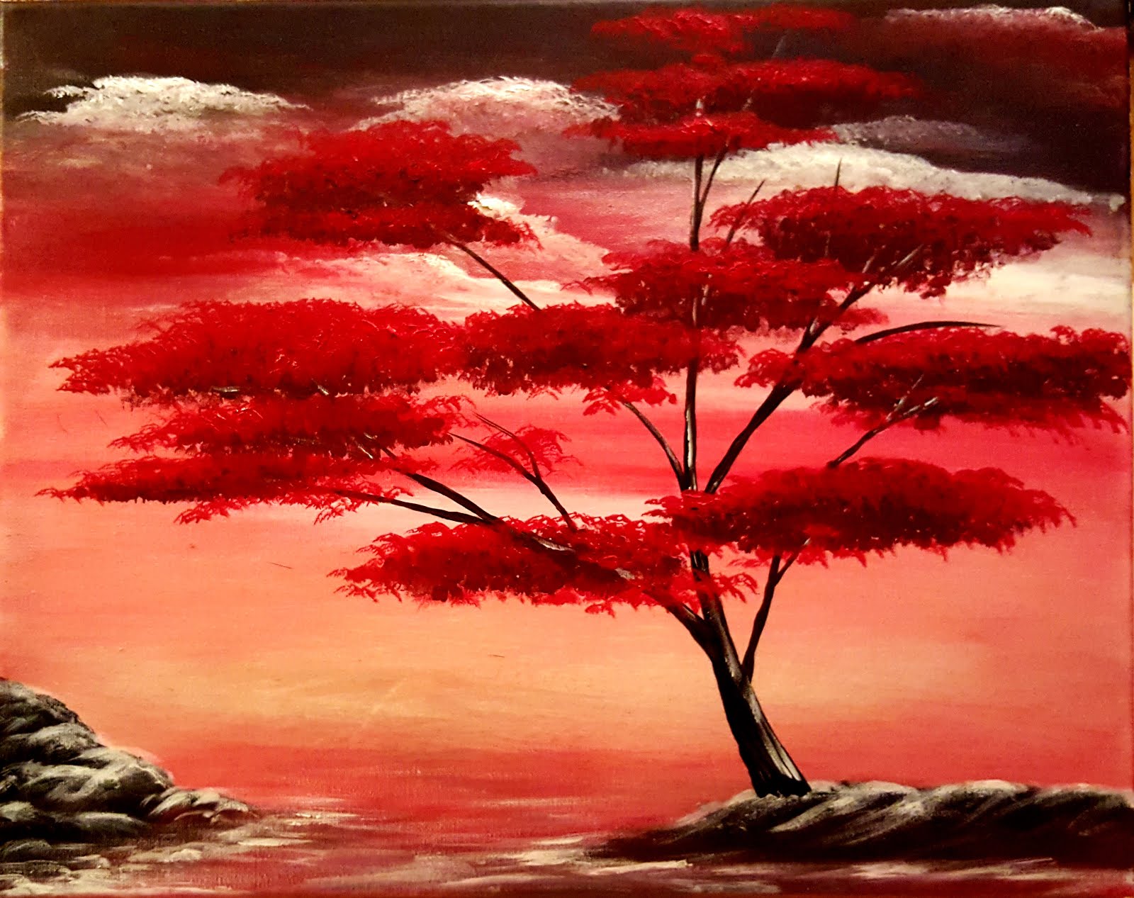 DarkLight - Painting and Drawing: The Red Tree