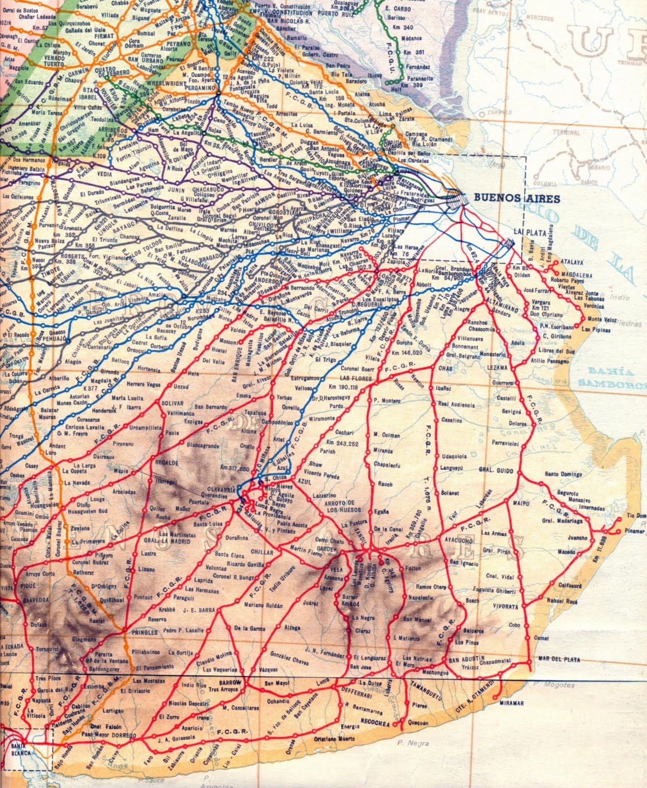 FERROAFICIONADOS ESTACION KM. 29 (GLEW): Mapas de los Ferrocarriles del ...