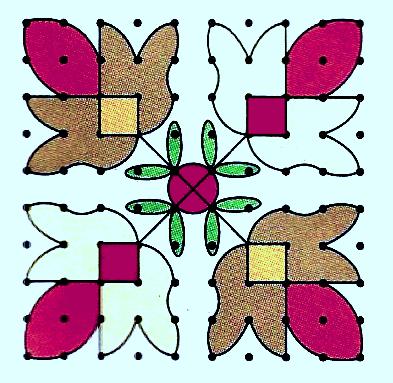 Colourful Rangoli Patterns with Dots: 10 to 10 dots & 10 to 2 dots Best ...