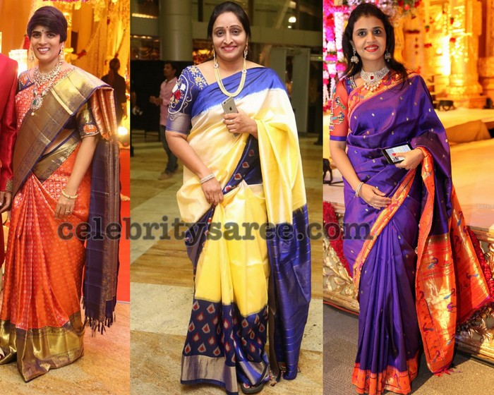 Guests at Swathi Reddy Half Sari Event - Saree Blouse Patterns