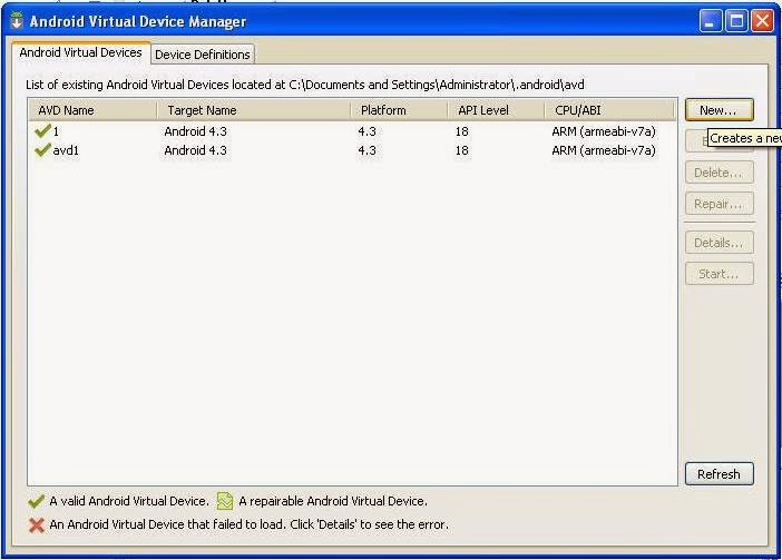 uandisolution: How to create AVD in Android