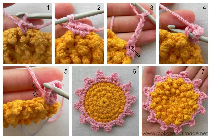 Tina's handicraft : Crocodile Flower Crochet Square Pattern
