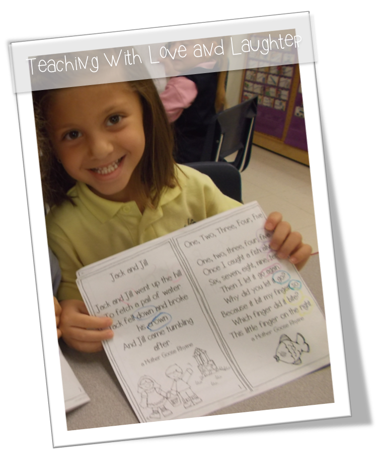 Teaching With Love and Laughter: My Book of Songs and Rhymes Freebie