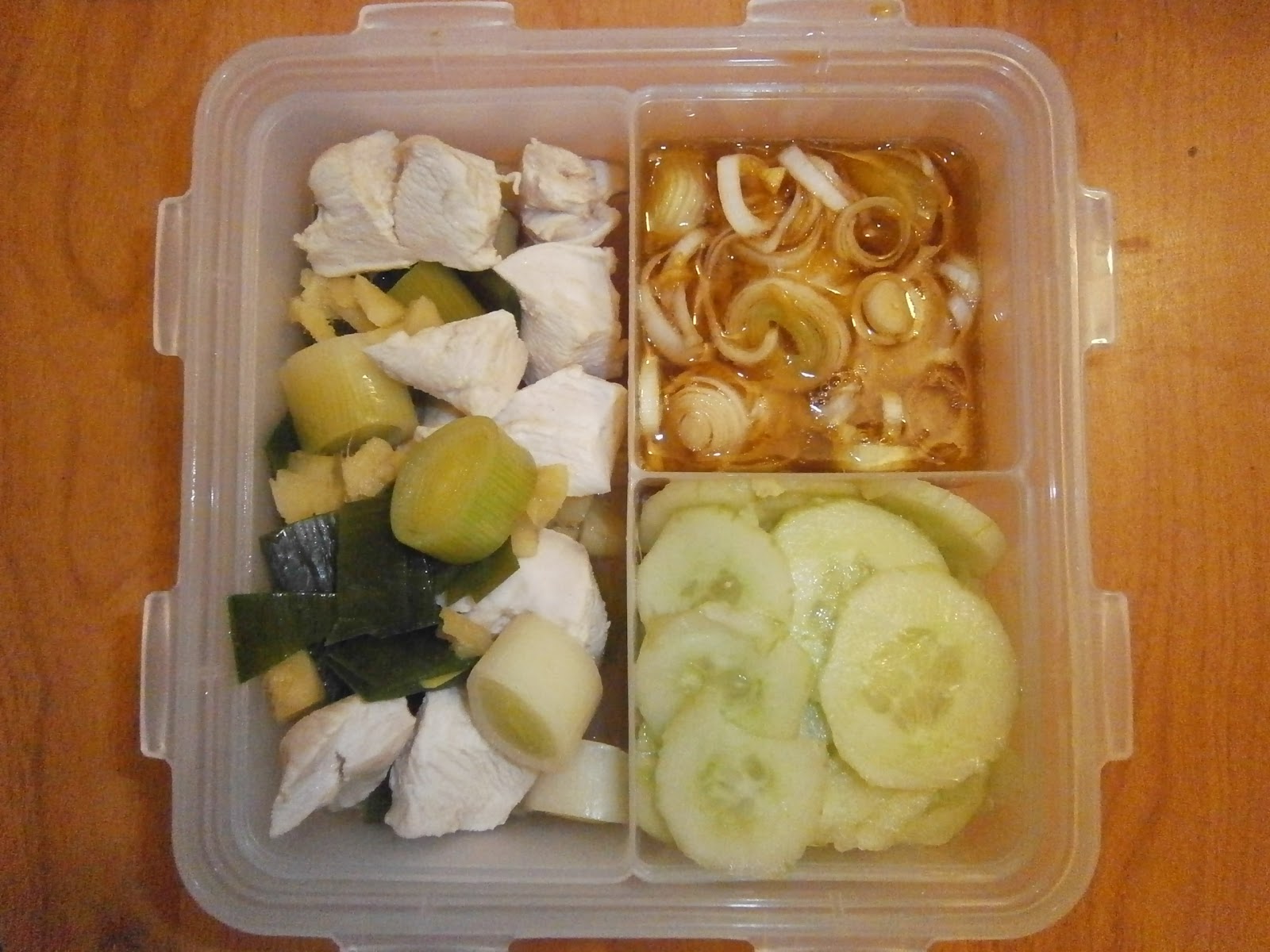 Délices d'une novice: Banbanji (poulet au sésame, gingembre, poireau et ...