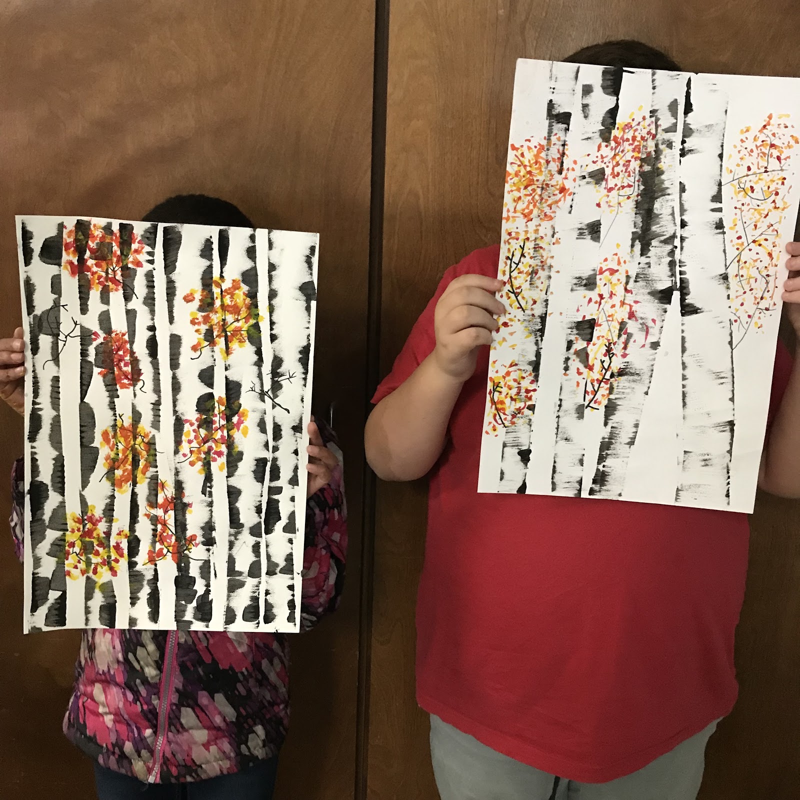 Elements of the Art Room: 4th Grade Fall or Winter Birch Trees