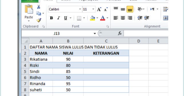 Rumus IF Pada Excel Dan Cara Menggunakan Fungsi IF Di Excel ...