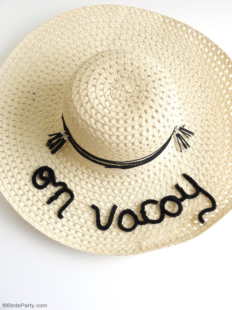 DIY Custom Summer Sun Hats - Party Ideas | Party Printables Blog