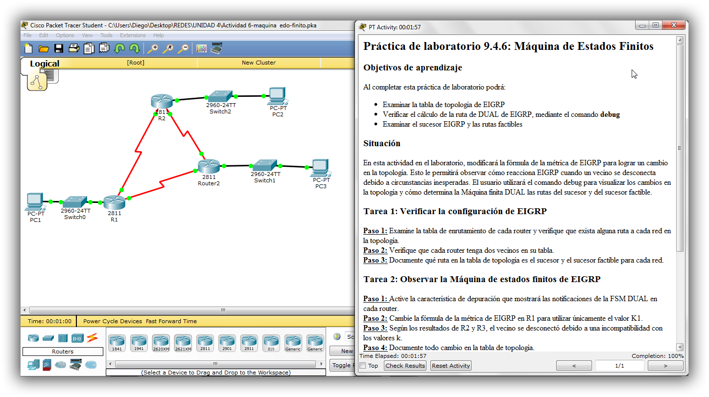 Cisco: ACTIVIDAD 6.- Máquina de estado finito