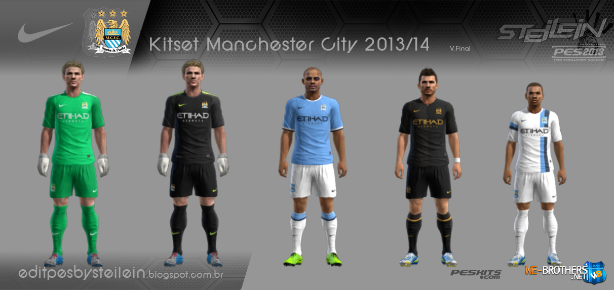 PES 2013 - Kitset Manchester City 2013/14 | •Steilein• Edit PES