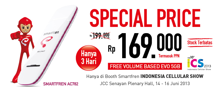 Smartfren Promo di Indonesia Cellular Show 2013