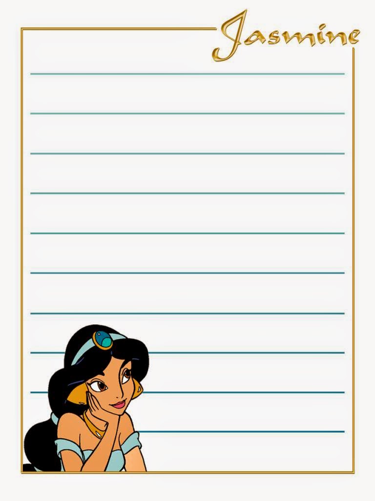 Aladdin and Jasmine: Free Printable Notebook. - Oh My Fiesta! in english