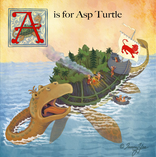 Tammy Yee: Illustration Challenge: Asp Turtle or Aspidochelone