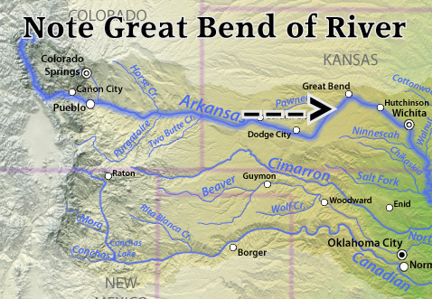 Us Map With Arkansas River