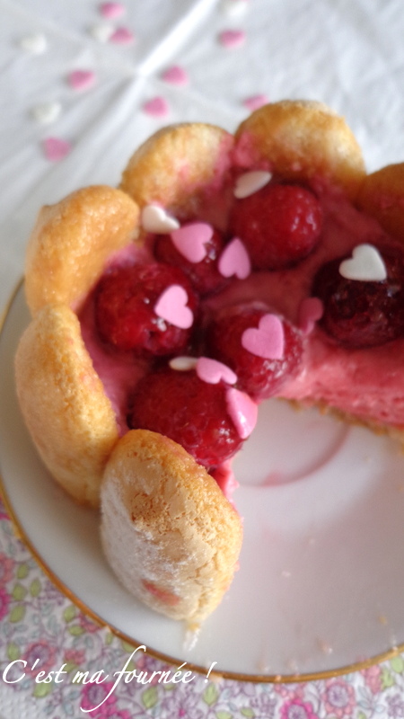 Petites charlottes aux framboises et à la rose