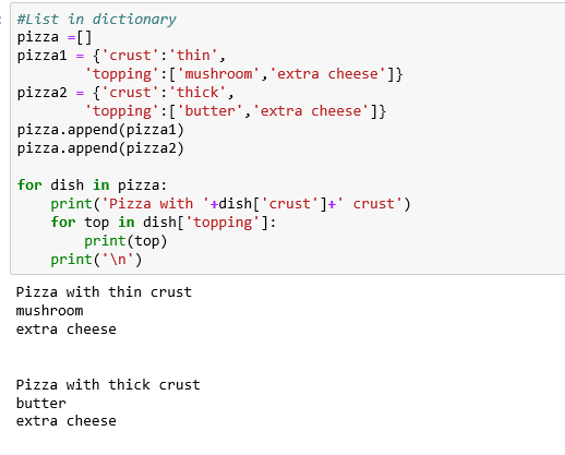 Hasan Jawaid: Python: List in dictionary example