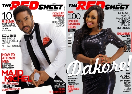 Majid Michel and Dakore Cover Red Sheet Magazine