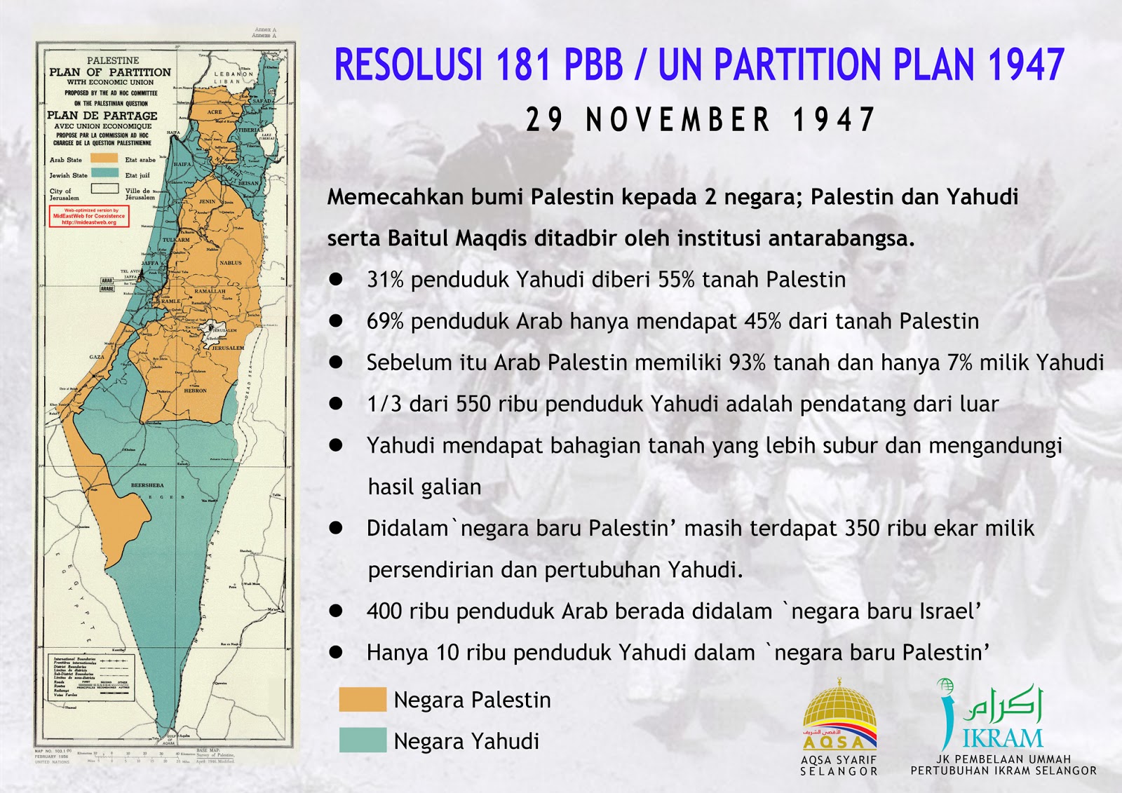 PALESTIN DI HATI KU: RESOLUSI 181 PBB 1947