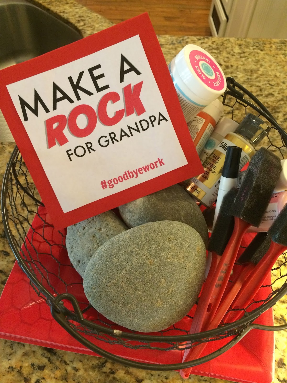 Crafty Texas Girls: Grandpa Rocks (Retirement Party)