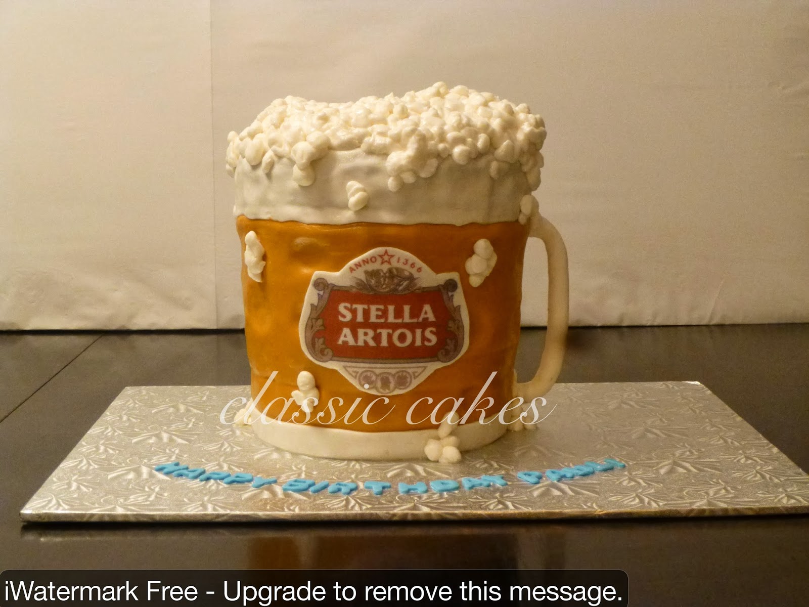 CLASSIC CAKES: STELLA ARTOIS Beer Mug Cake & Fish Sticks for Paul