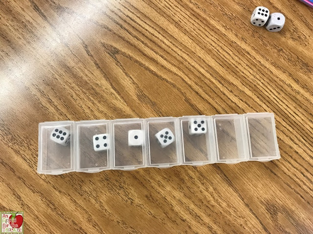 An Apple For The Teacher: Using a Pill Box and Dice to Practice Place Value