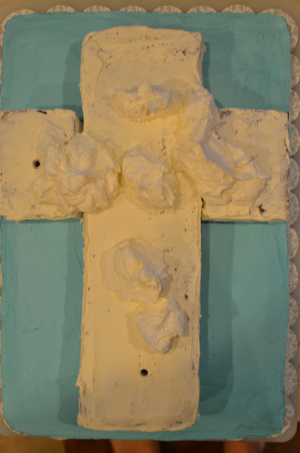 Family, Food, and Fun: First Holy Communion Cross Cake