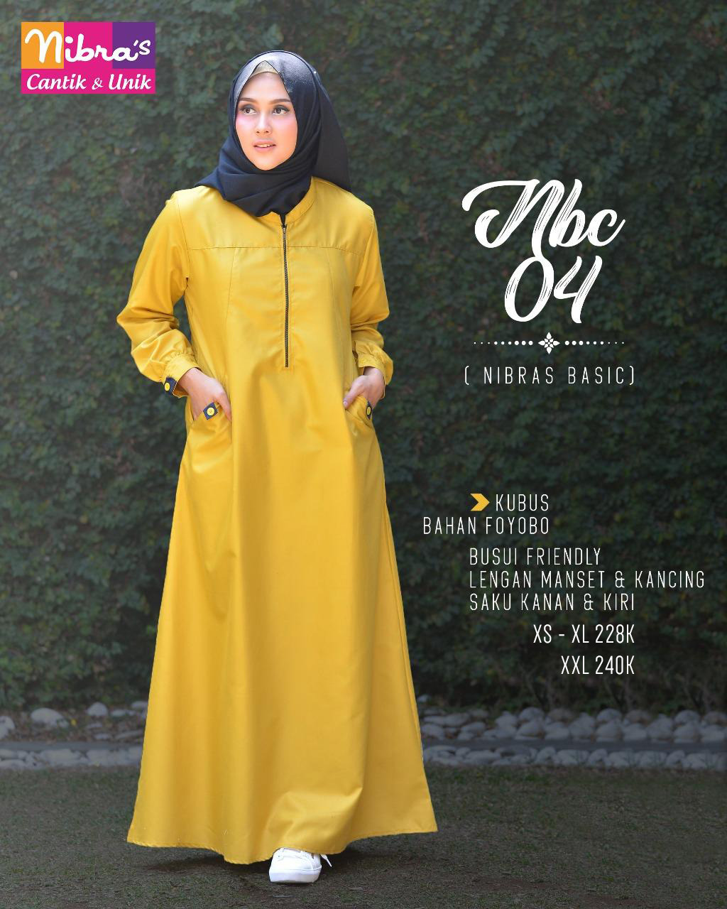 KOLEKSI GAMIS NIBRAS BASIC TERBARU NBC 04