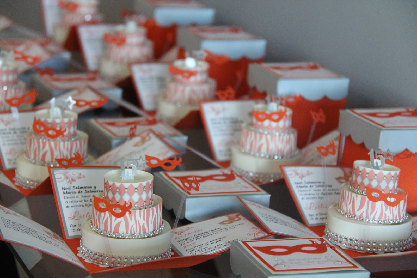 Jinky's Crafts & Designs: Handmade Masquerade Quinceanera Invitations - Pop Up Exploding Box ...