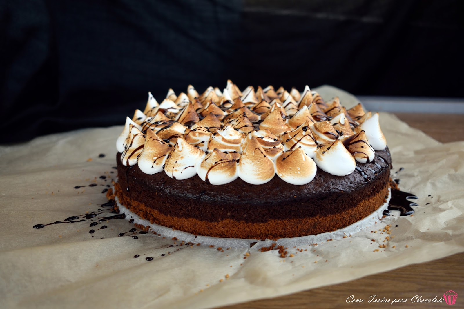 Tarta S'more - Como Tartas para Chocolate