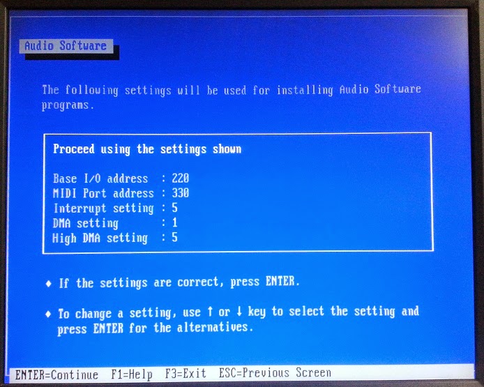 Vintage Computing: Gateway 2000 P5-100: Installing the Sound Card Driver