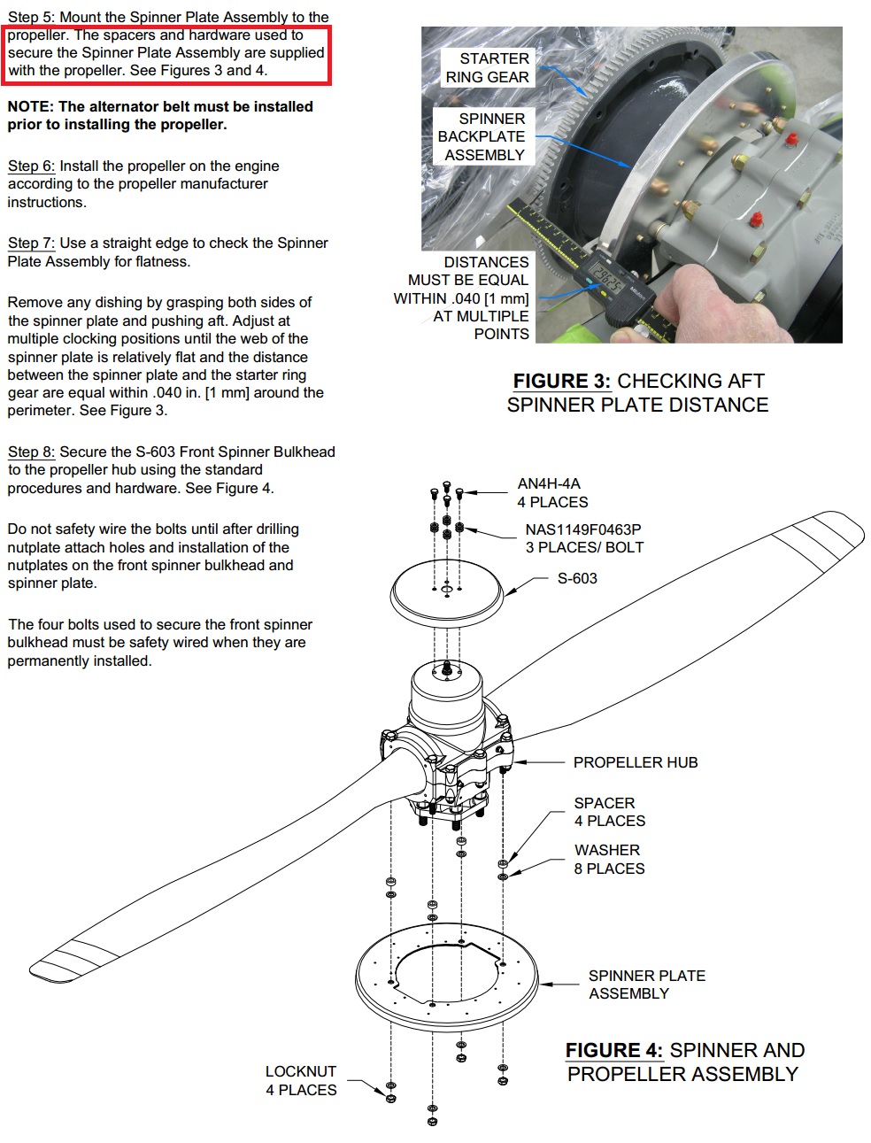 E's Van's RV-14A: FWF: Spinner & Propeller. Propeller mounted.