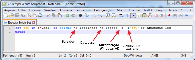 SCRIPTS EM SQL: Executar em batch todos os scripts de uma pasta SQLCMD ...