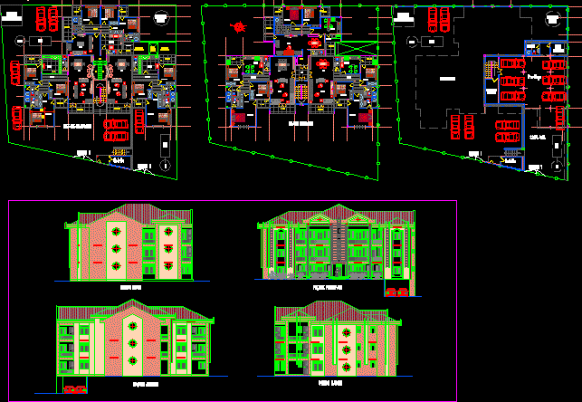 Plan d'une Département en dwg ~ Engineering et Architecture