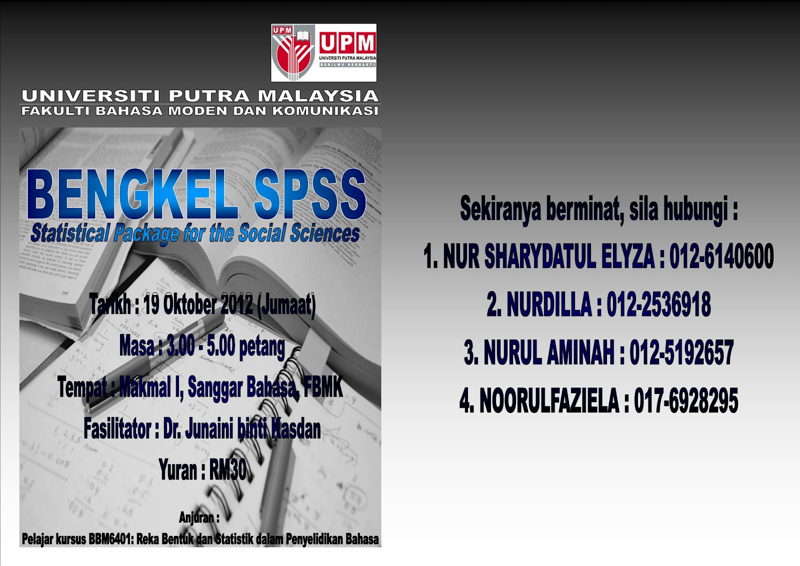 Bunting dan Poster Bengkel SPSS | Kak Dell