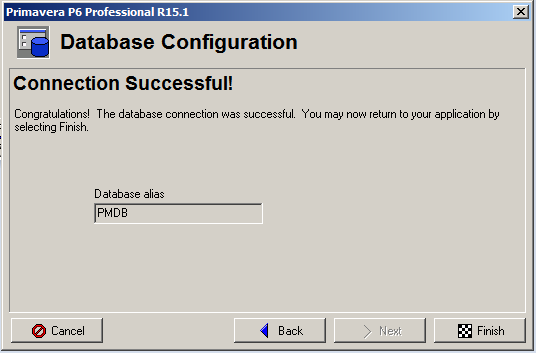 Option 2: Configuration database via P6 Cloud Connect driver