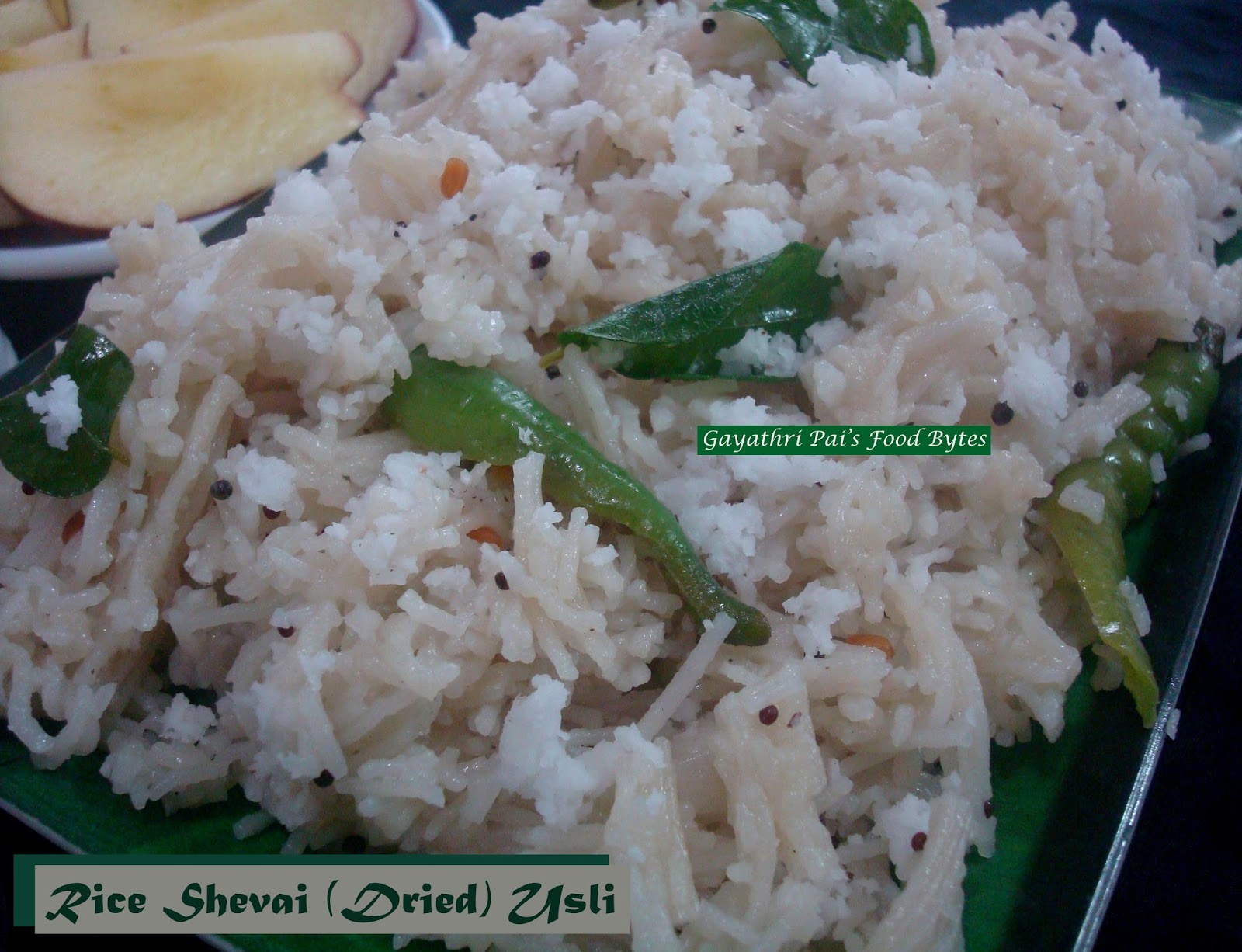 Gayathri Pai's Food Bytes: Seasoned Sun Dried Shevai (Tandla Sevai Usli).