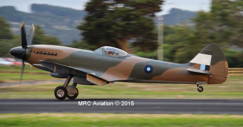 NZ Civil Aircraft: Spitfire Mk XIV ZK-XIV at Ardmore today 02-04-15!
