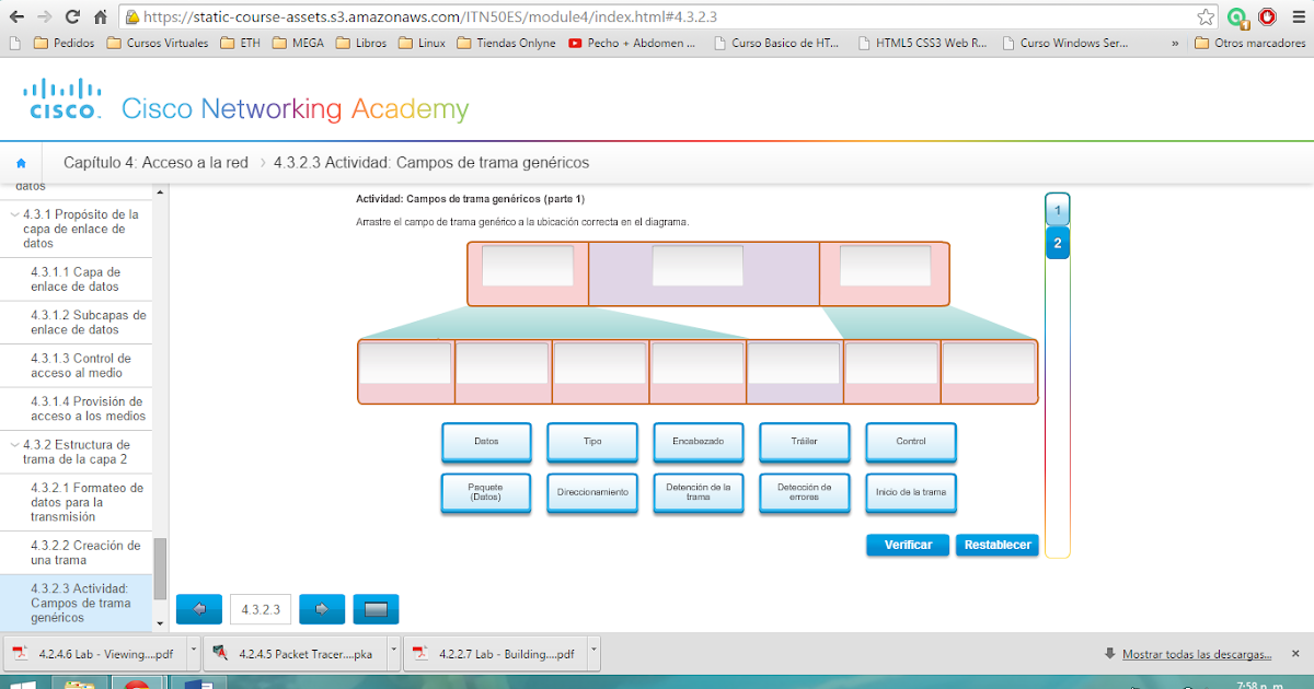 CISCO CCNA 1 v5.0: 4.3.2.3 Laboratorio