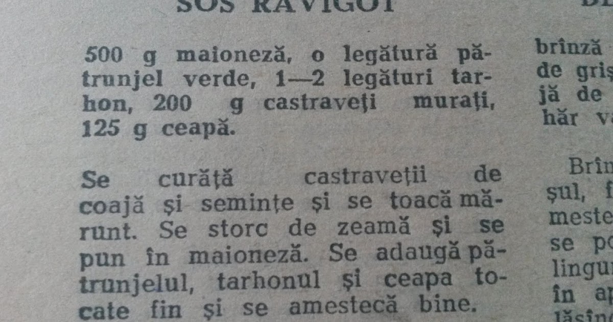 curcubeu culinar: Sos Ravigot