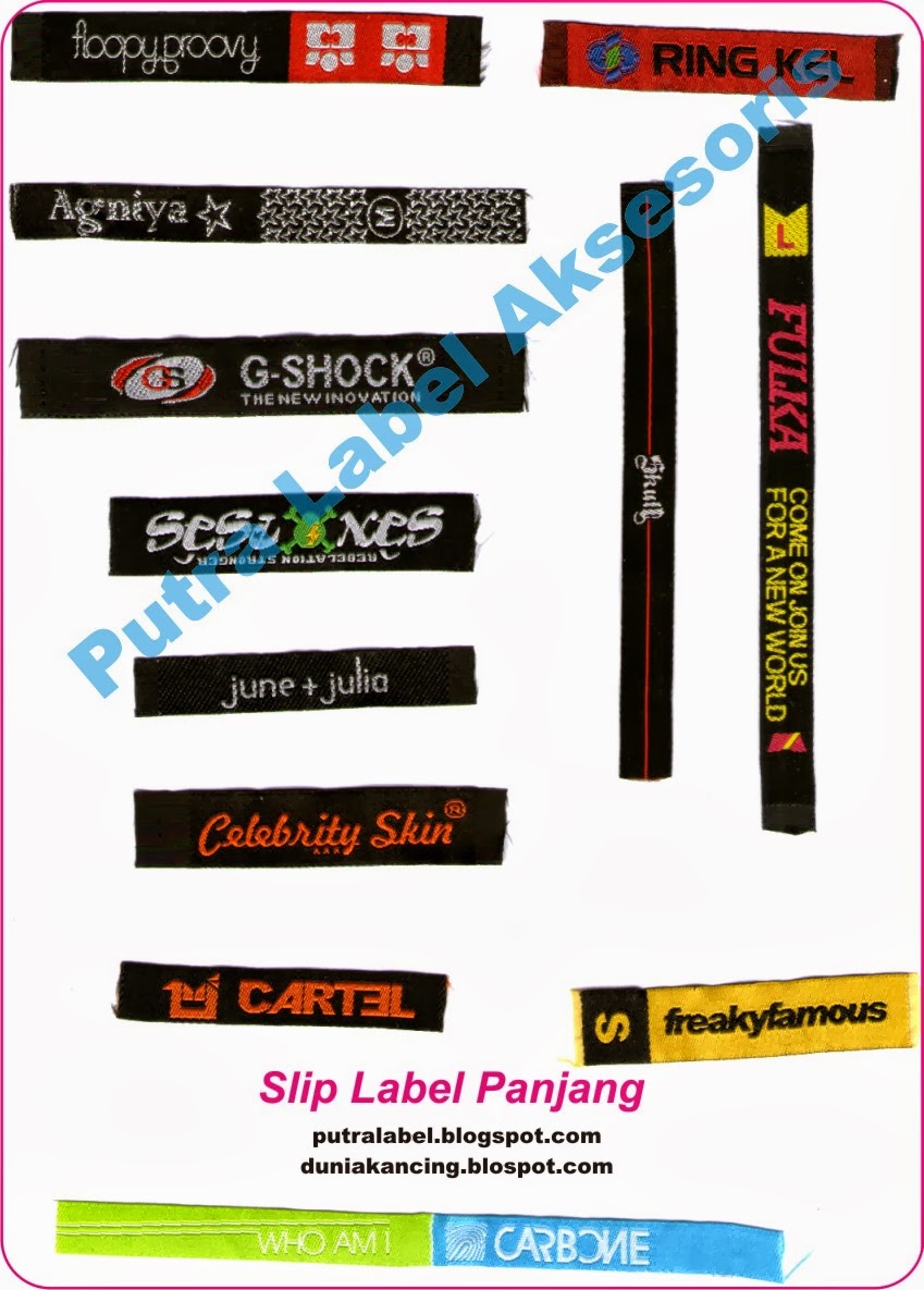 Kami Distributor Kancing & Label di Indonesia: Katalog Slip Label Panjang