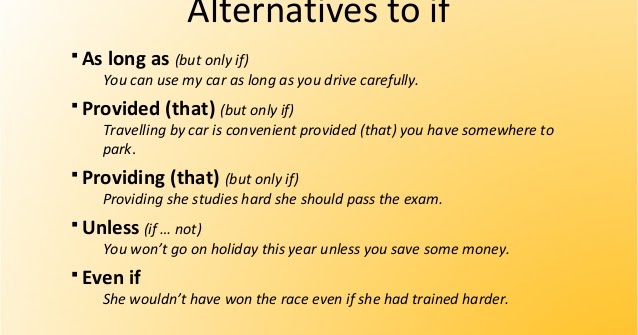 Blog for Batxillerat students: CONDITIONAL CLAUSES CONNECTORS: provided ...