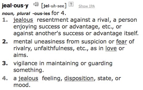 Mel, A Dramatic Mommy: Hey, Jealousy