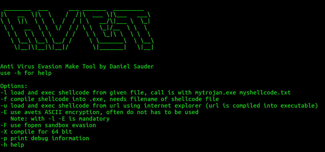 AVET (AntiVirus Evasion Tool)
