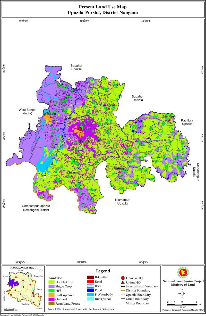 Mouza & Land Use Maps of Porsha Upazila, Naogaon, Bangladesh - Tourism ...