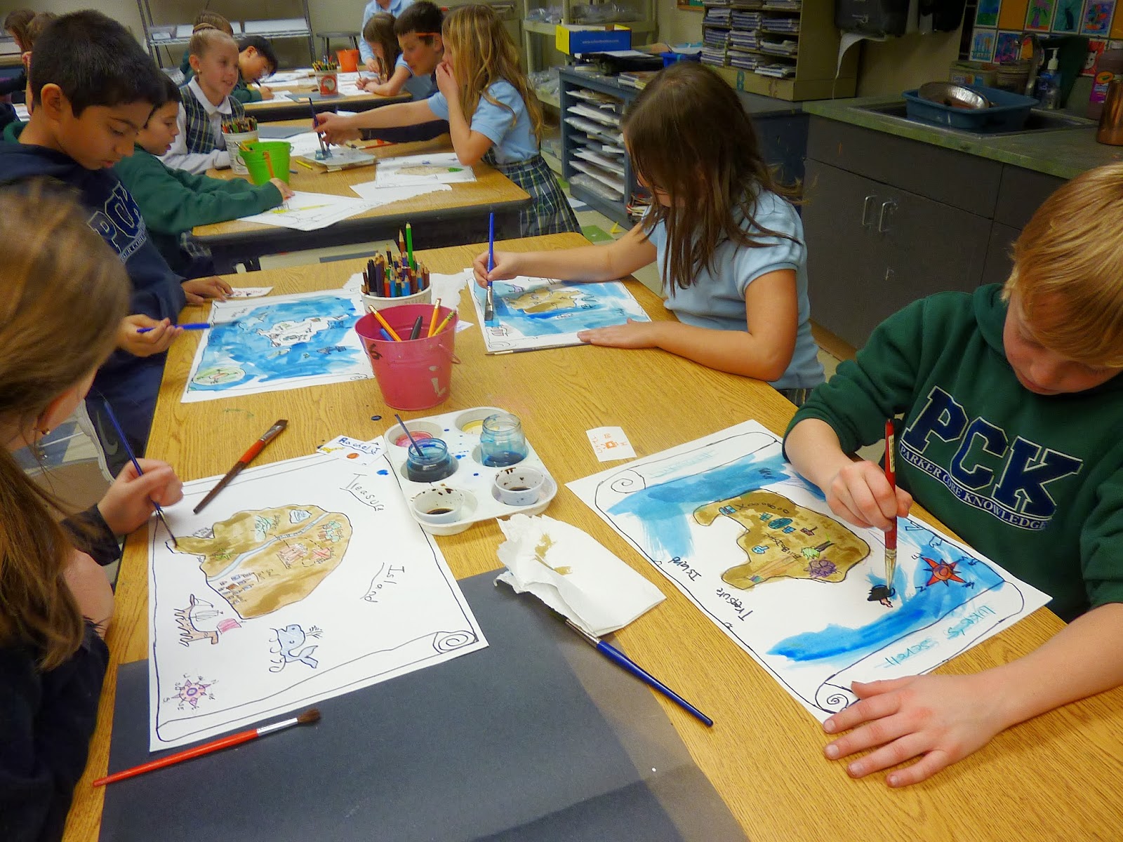 P. C. K. Art Room : Treasure Island Mapmaking