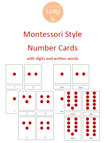 Lolly K Resources: Number Cards