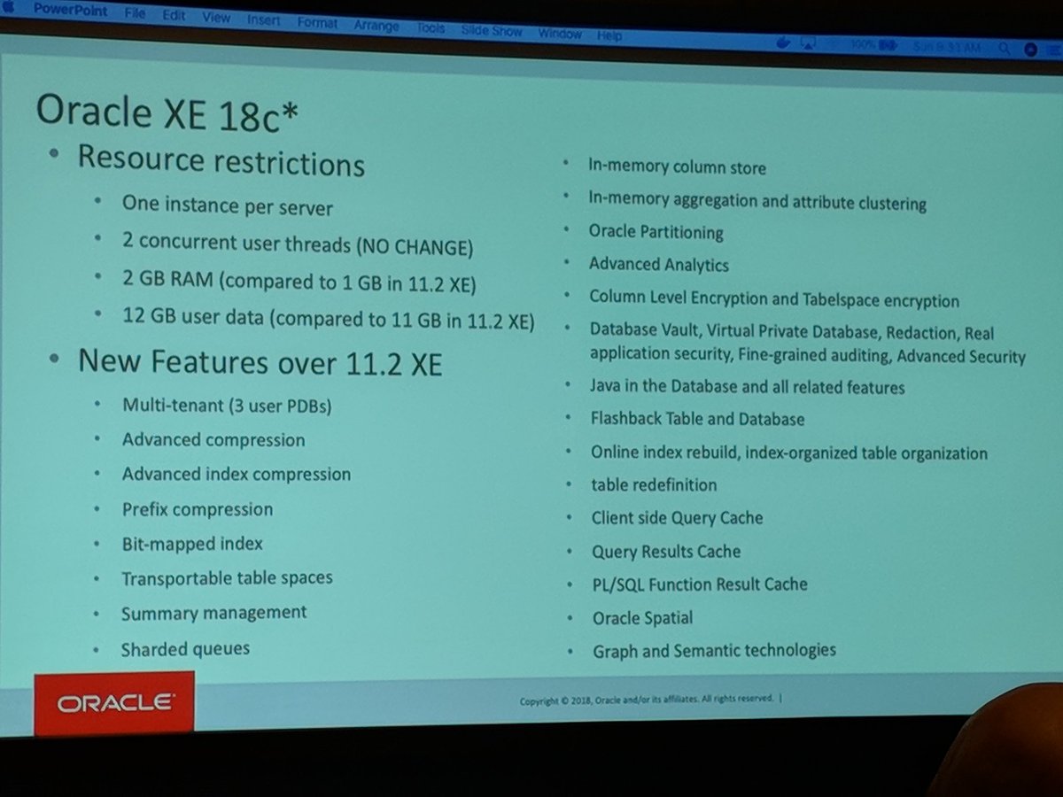 Oracle Database 18c Express Edition Próximamente
