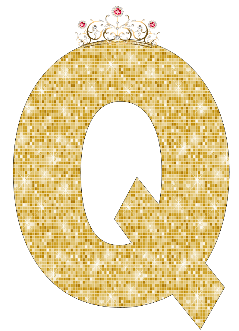 Abecedario de Corona con Fondo Dorado. Alphabet of Crown with Golden ...