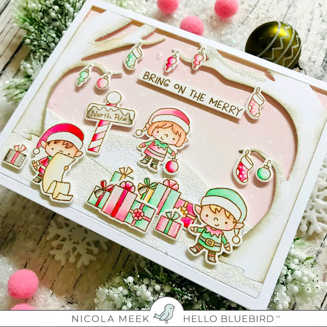 Nicky Noo Cards: North Pole Littles - Hello Bluebird