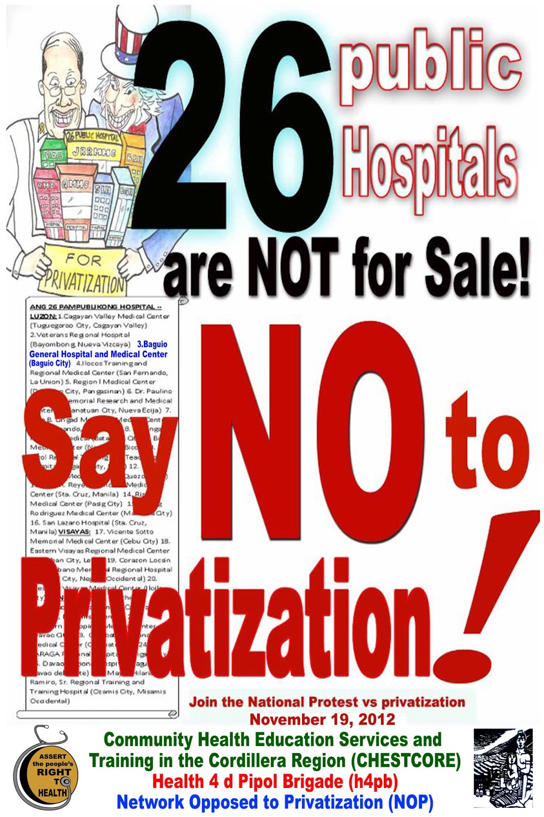 Say No to the Privatization of Public Hospitals and Services ...